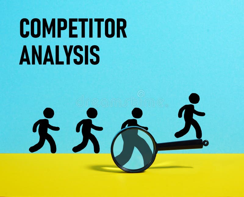 Competitor Analysis is Shown Using the Text and Photo of Magnifying ...