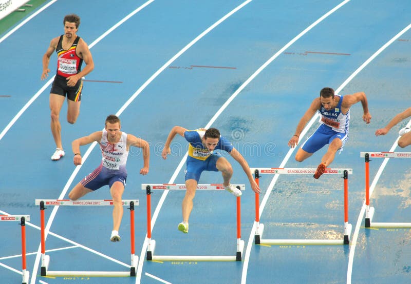 Competitors of 400m Hurdles Men Editorial Stock Photo - Image of gold ...