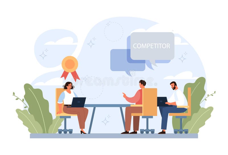 Competitors Concept. Business or Interpersonal Competition Stock Vector ...