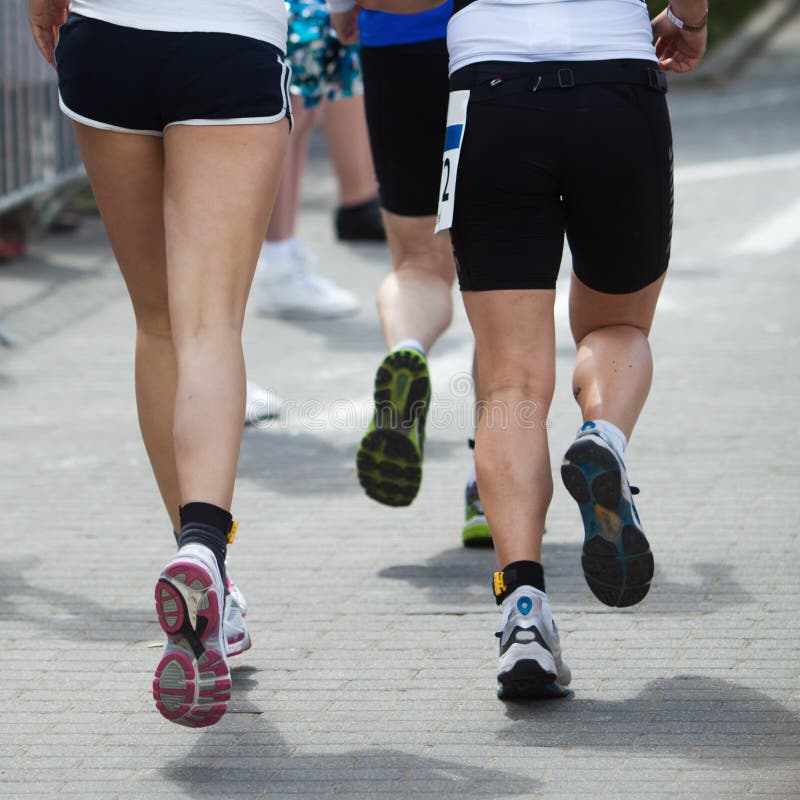 Competitors at a foot race stock image. Image of contest - 25360815