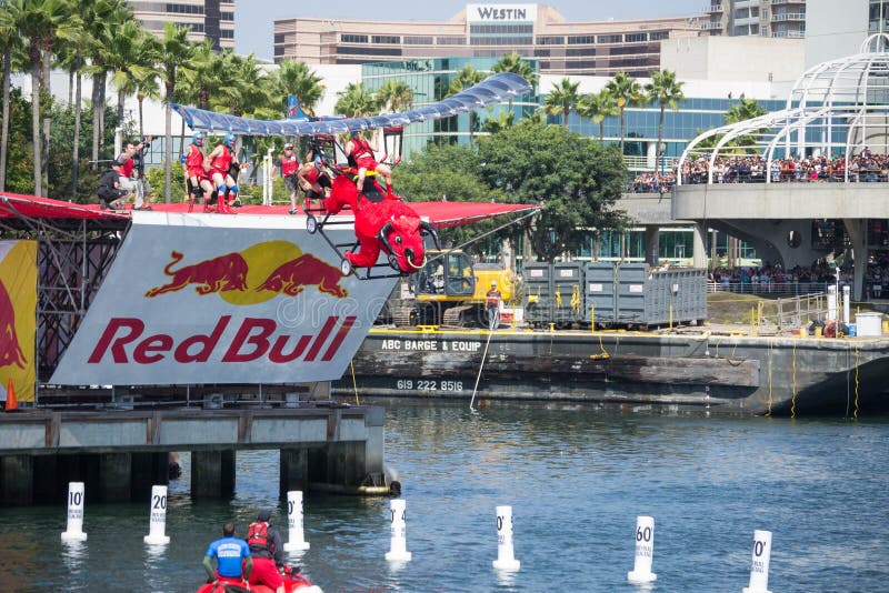 Competitors Perform a Flight on Red Bull Flugtag Editorial Photography ...