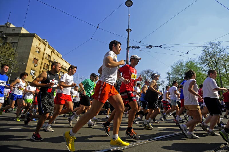 Competitors Run during Marathon Race Editorial Stock Photo - Image of ...