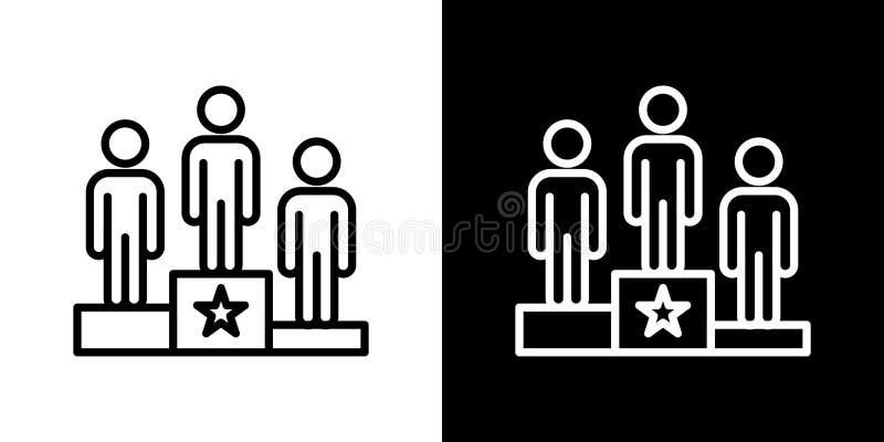 Competitors Thin Line Vector Icon Set Stock Vector - Illustration of ...