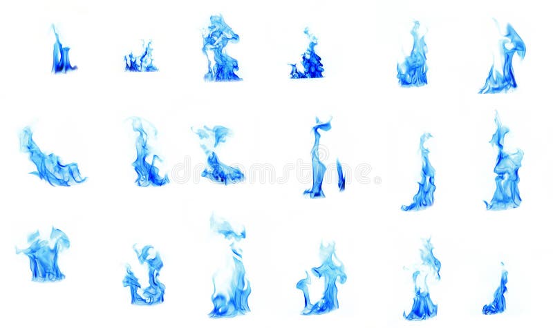 Compilación De La Llama Azul Imagen de archivo - Imagen de quemadura ...