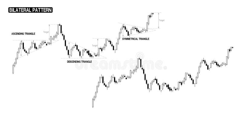 Bilateral Pattern of Stock Chart Compilation Stock Vector ...