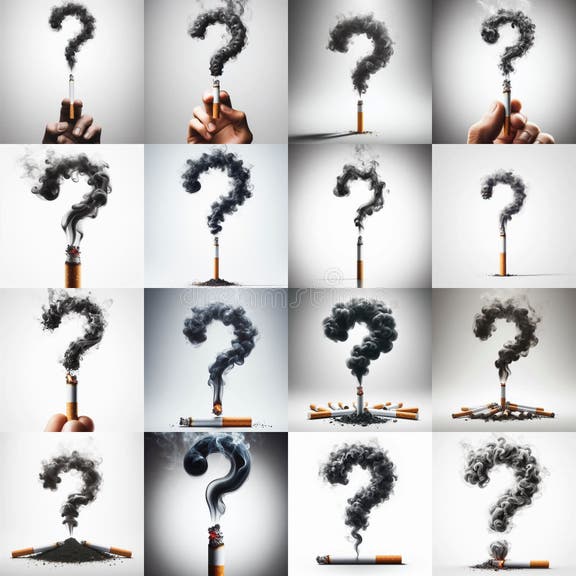 Compilation of Cigarettes Question Mark Stock Image - Image of question ...