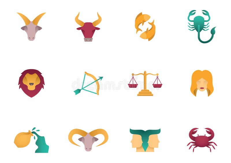 Compilation of Horoscope. Vector Illustration Decorative Design Stock ...