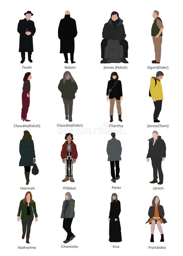 Compilation of Human Figures Stock Illustration - Illustration of face ...