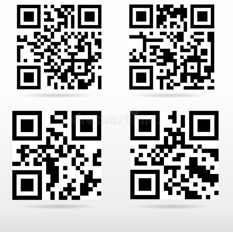 Compilation Sample Qr Code Ready To Scan Stock Vector - Illustration of ...