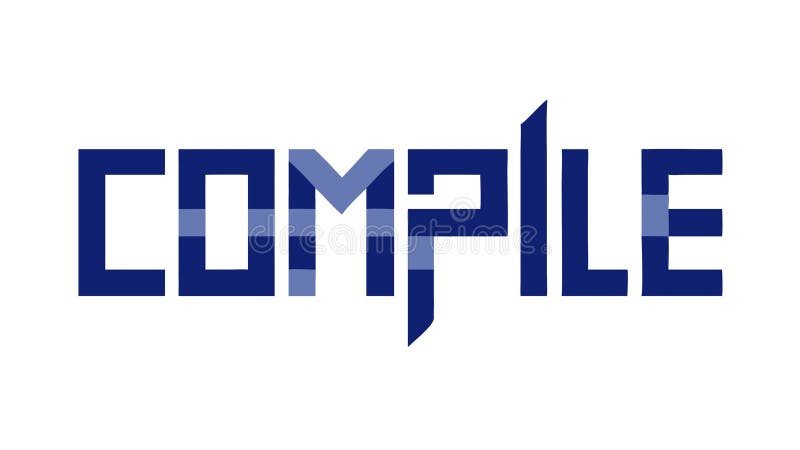 Compile Text Logo, Software Development and Code, Vector Design Generative AI Stock Vector ...