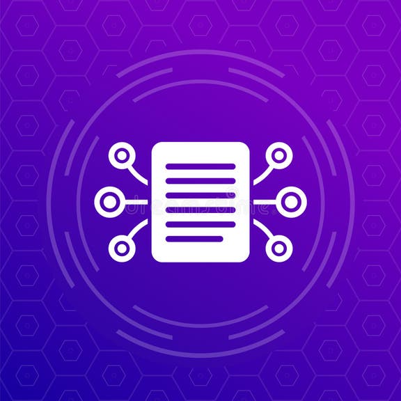 Compiling Data Icon for Apps or Web Stock Vector - Illustration of copy ...