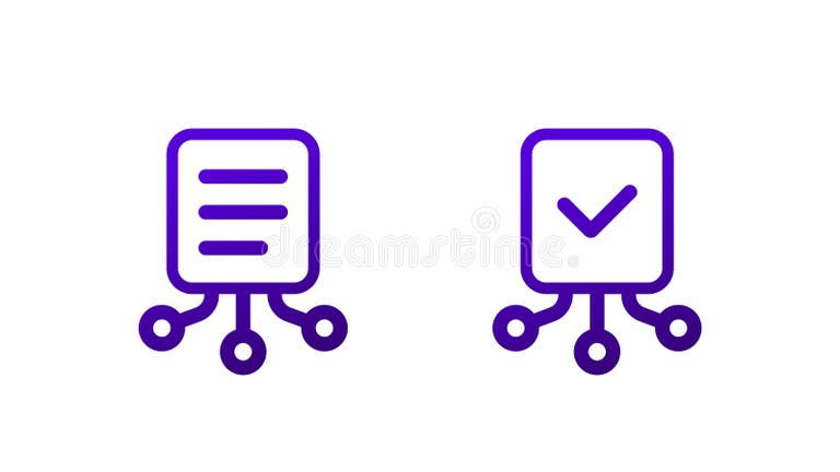 Compiling Data Icons, Collect Data Vector Stock Vector - Illustration ...