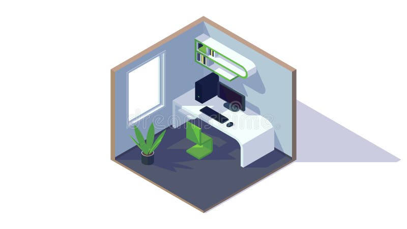 Isometric Tv Cabinet stock vector. Illustration of residence - 241481401