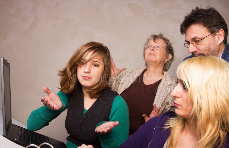 Compito difficile immagine stock. Immagine di mamma, famiglia - 4849515