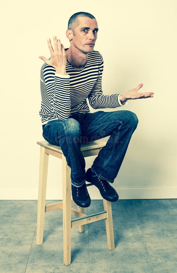 Complaining Man Talking with His Hands about Problems Stock Image ...