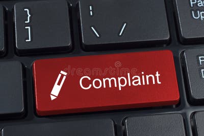Complaint Button Keyboard with Pen Icon. Stock Image - Image of ...