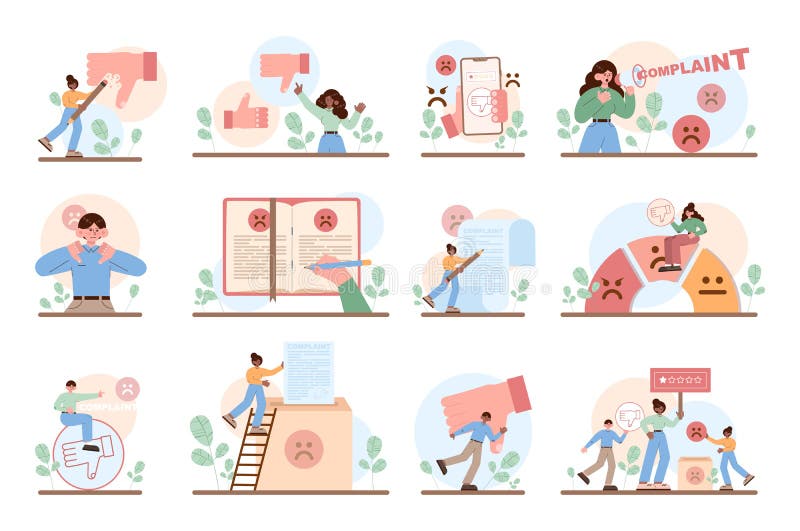 Complaint Concept Set. Dissatisfaction of Product or Service, Stock ...