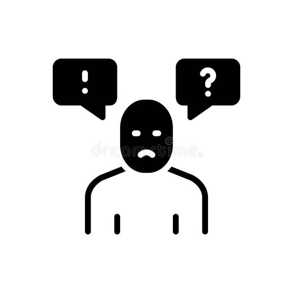 Black Solid Icon for Complaint, Grievance and Accusation Stock Vector ...