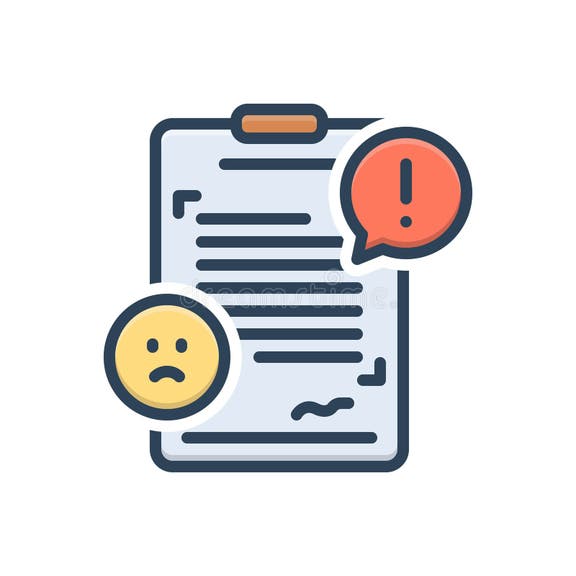 Color Illustration Icon for Complaint, Grievance and Message Stock ...