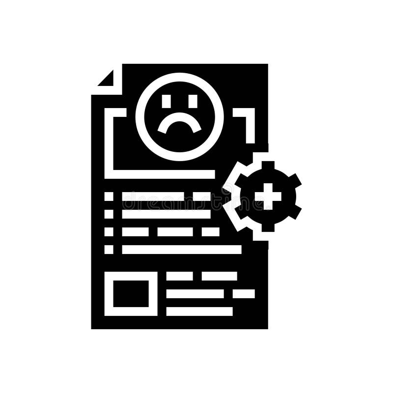 Complaint Resolution Business Process Glyph Icon Vector Illustration ...