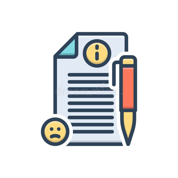 Color Illustration Icon for Complaints, Grievance and Accusation Stock ...