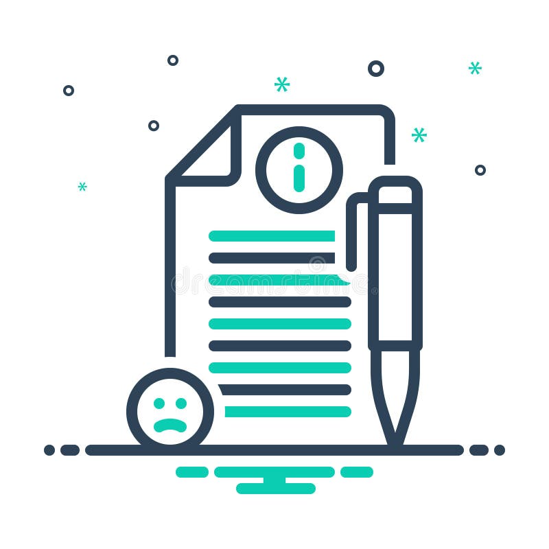 Mix Icon for Complaints, Grievance and Accusation Stock Illustration ...