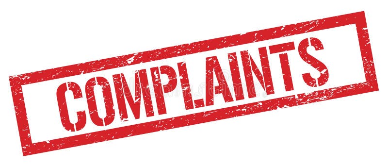 COMPLAINTS Red Grungy Rectangle Stamp Stock Illustration - Illustration ...