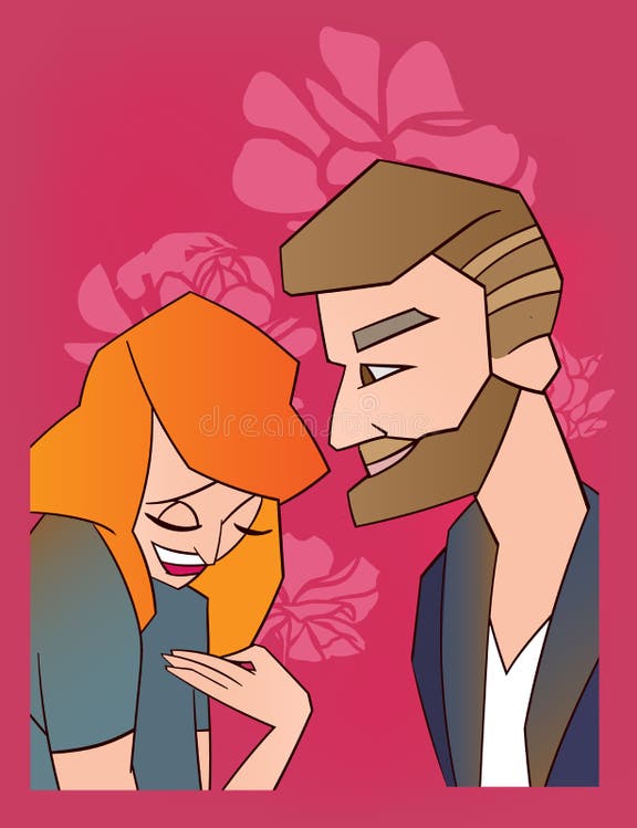 Complement Vector Illustration Women Men Flirt Stock Illustration ...