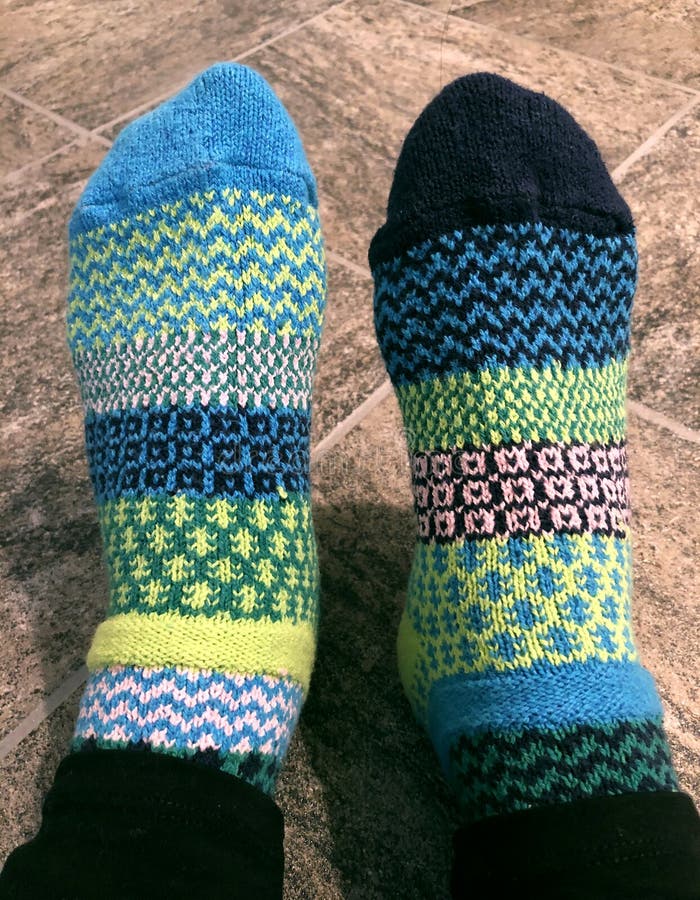 Complementary Colors Make these Socks Match Stock Image - Image of ...
