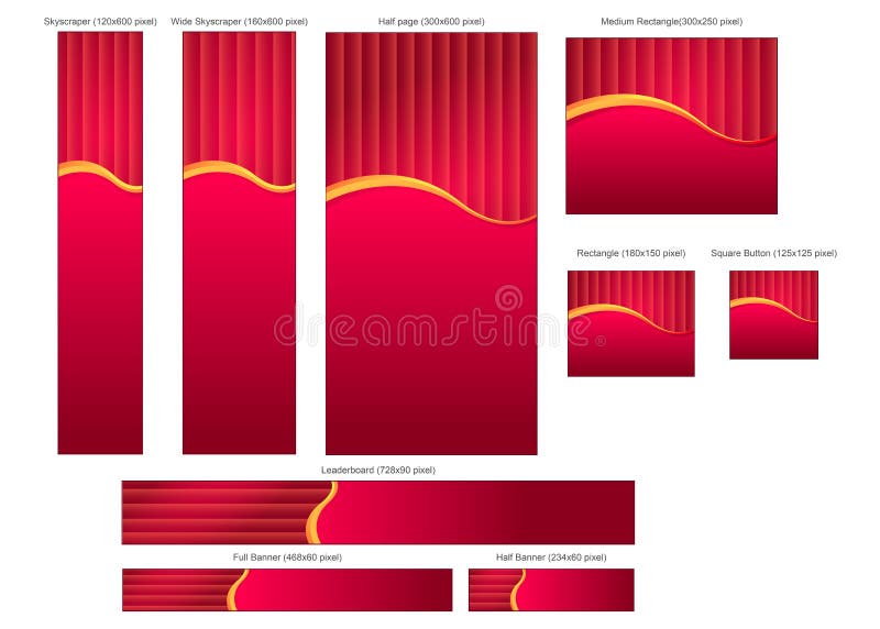 Complete Banner Pack in Red with Various Sizes - Ideal for Versatile ...