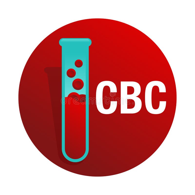 Complete Blood Count Icon - Testing of Blood Cells Stock Vector ...