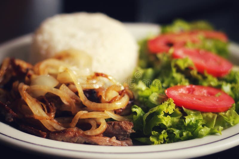 Complete Brazilian Lunch stock photo. Image of meal - 116465934