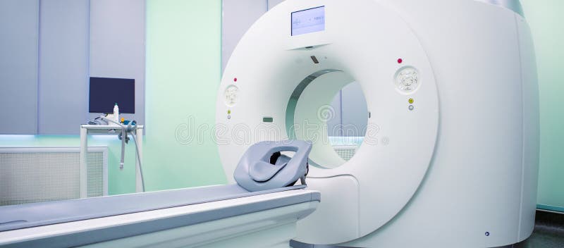 Complete CAT Scan System in a Hospital. Magnetic Resonance Imaging Scan ...