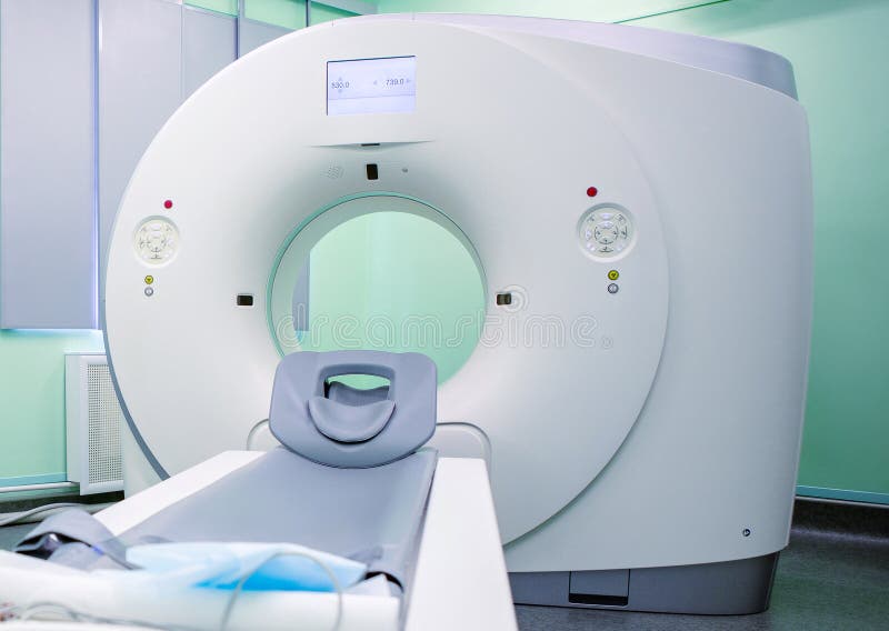 Complete CAT Scan System in a Hospital. Magnetic Resonance Imaging Scan ...