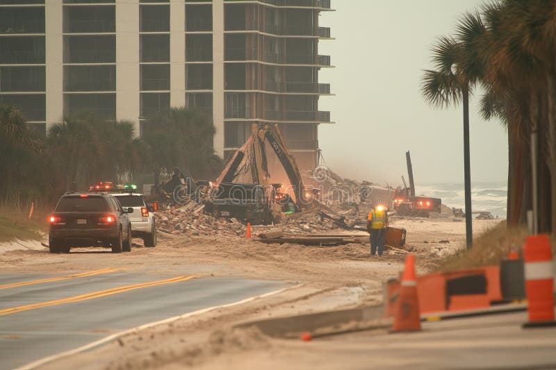 The Complete Destruction of a Tall Building Stock Image - Image of ruin ...