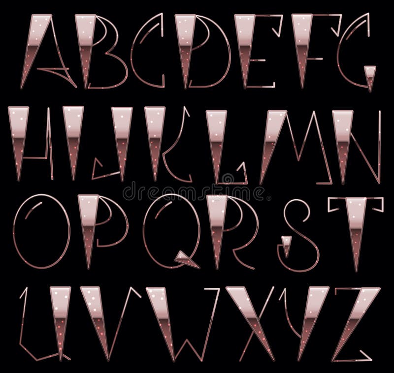 Complete English Alphabet stock vector. Illustration of design - 38444077