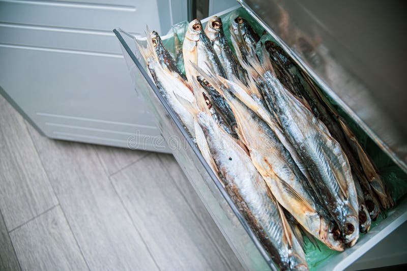 Complete Freezer Compartment of Delicious Dried Fish for Beer Stock ...