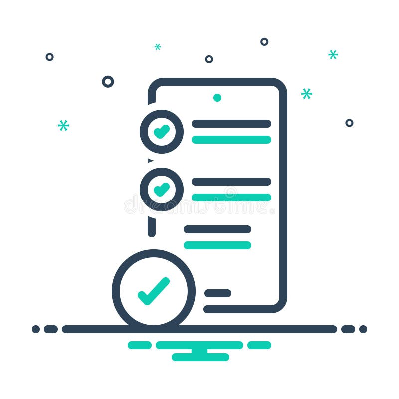 Mix Icon for Complete, Finished and Approval Stock Vector ...