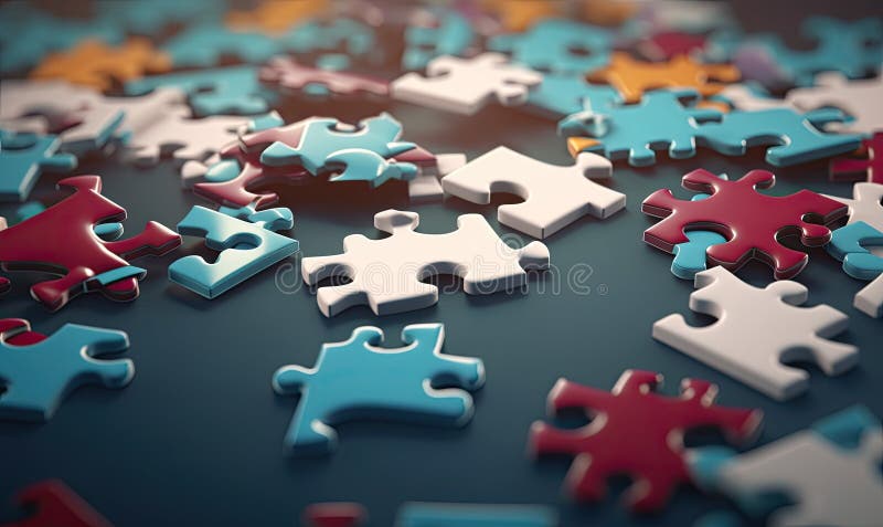 Complete Jigsaw Puzzle with Missing Piece on Background Creating Using ...