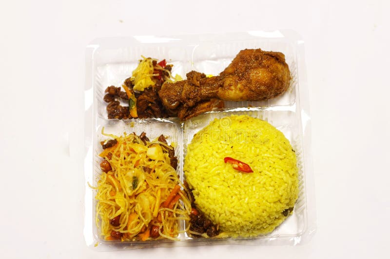 Complete Lunch Menu with Rice Combined with Coconut Milk, Turmeric ...