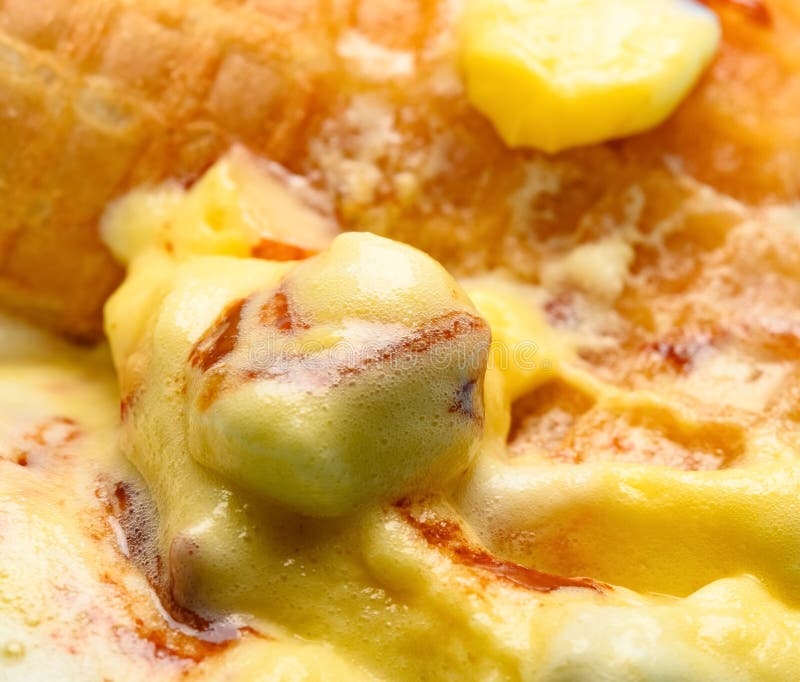 Complete Melted Ice Cream Closeup Stock Image - Image of icecream ...