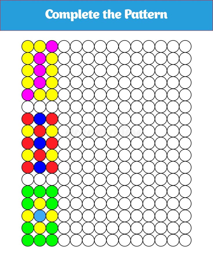 Complete the Pattern. Education Logic Game for Preschool Kids Stock ...