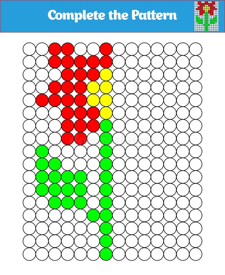 Complete the Pattern. Education Logic Game for Preschool Kids Stock ...