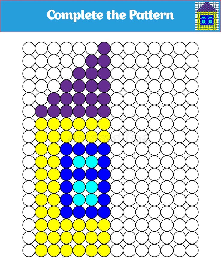 Complete the Pattern. Education Logic Game for Preschool Kids Stock ...