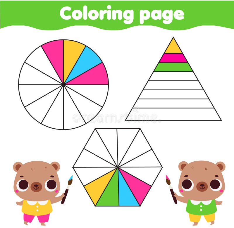 Complete Patterns. Coloring Page for Toddlers. Educational Game for ...