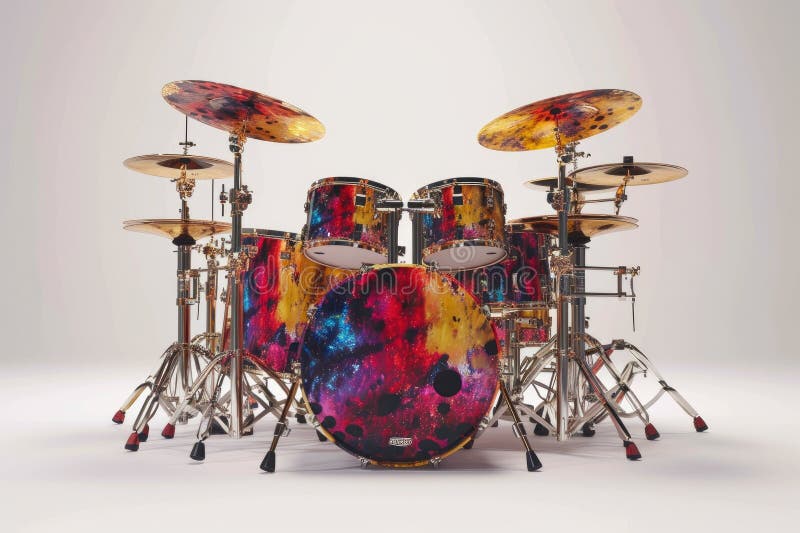 Complete Percussion Setup for Drummers. Stock Illustration ...