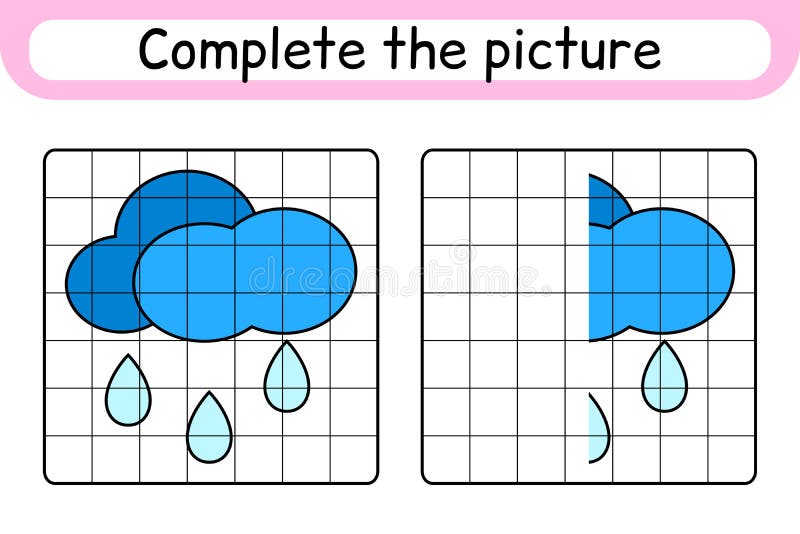 Complete the Picture Cloud. Copy the Picture and Color. Finish the ...