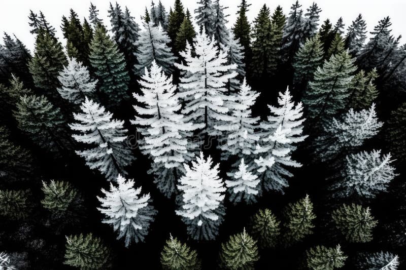 Complete Picture of a Forest Full of Pine Trees. Photography with a ...