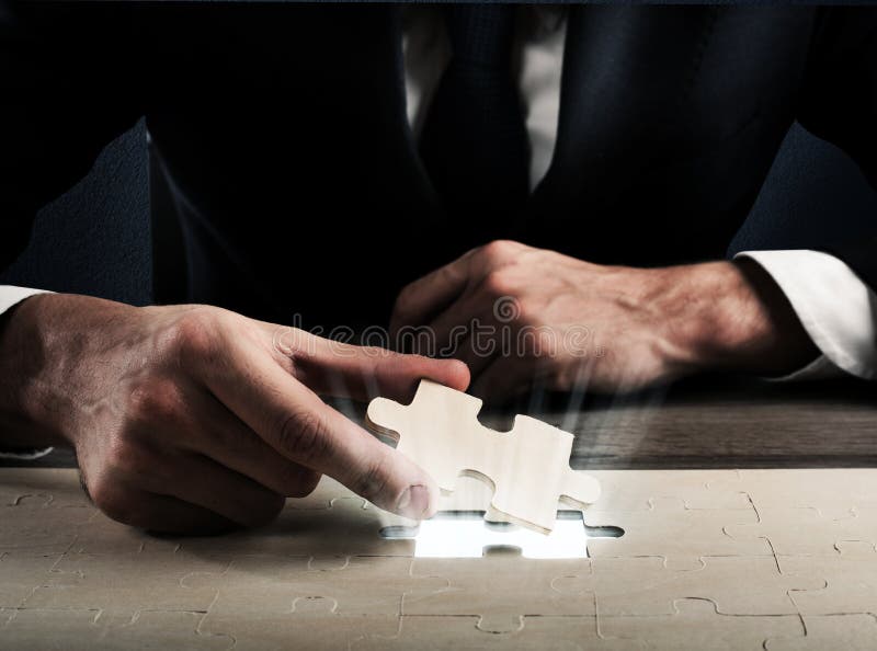 Complete a puzzle stock photo. Image of integrate, integration - 79947100