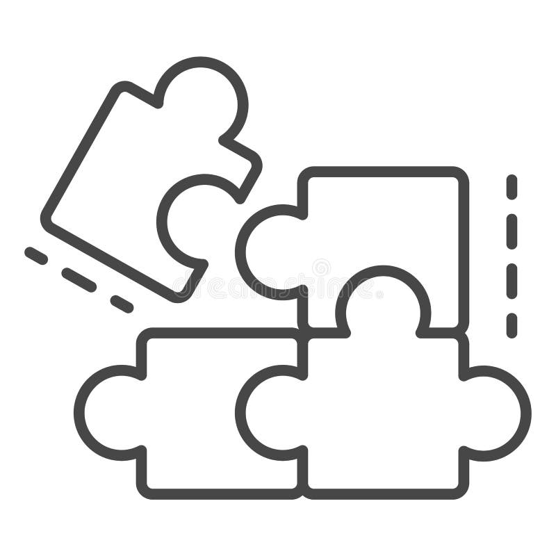 Complete Puzzle Solution Icon, Outline Style Stock Vector ...